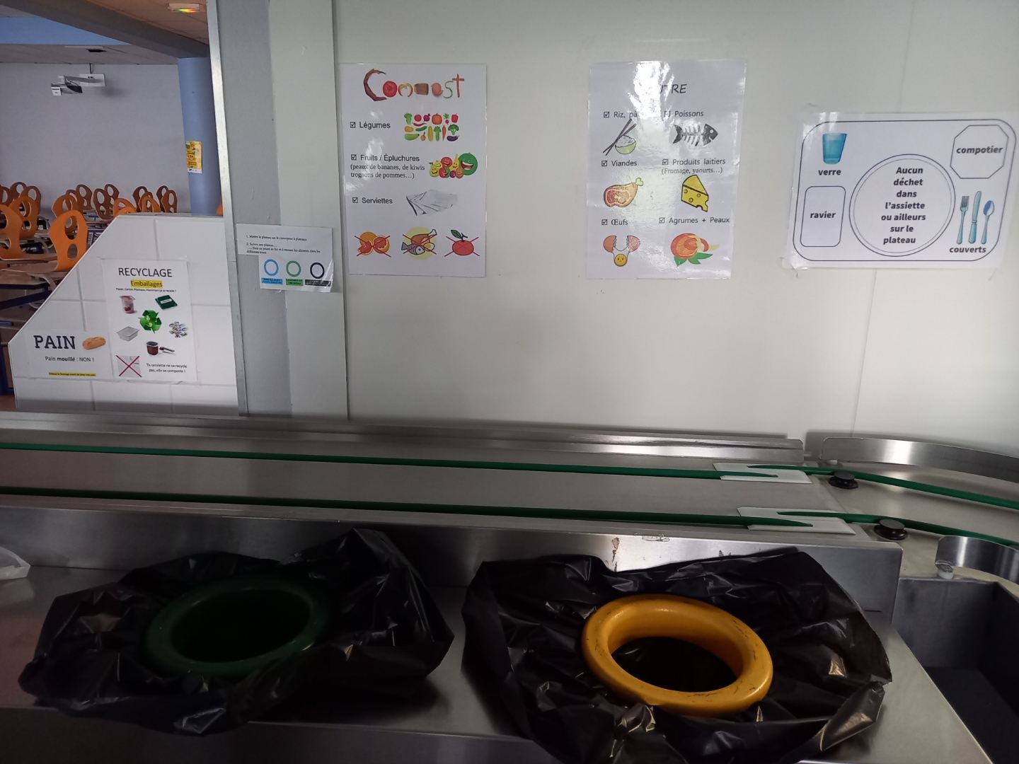 Installer des tables de tri des déchets à la cantine – L'invent'terre
